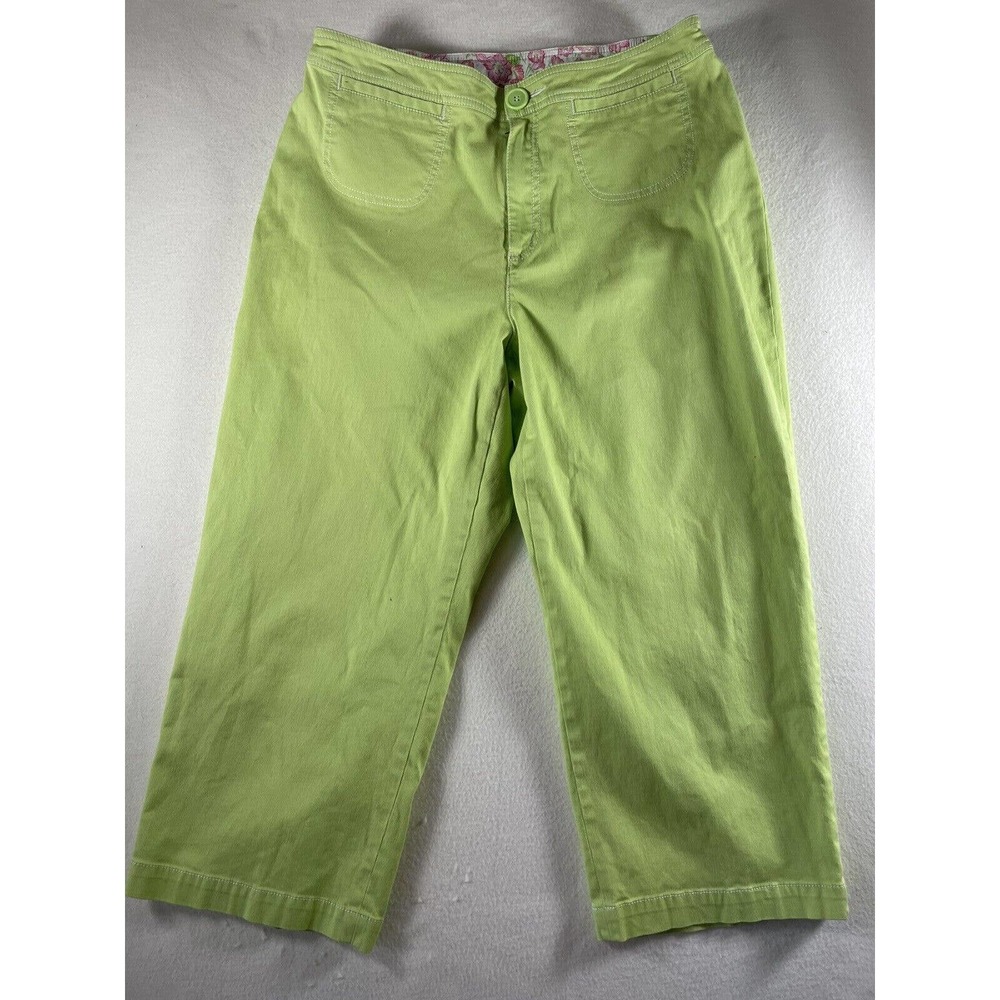 Pappagallo's Lime Green Cotton/Spandex Cargo Capris C… - Gem
